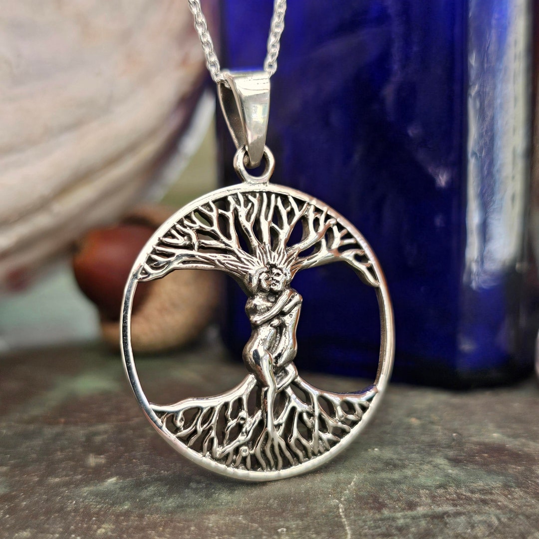 Tree of Life Pendant 925 Sterling Silver 18 Inch Rolo Necklace Askr ...