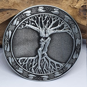 Belt Buckle Tree of Life Ash Elm Odins Arsk & Embla Norse Celt Buckle ...
