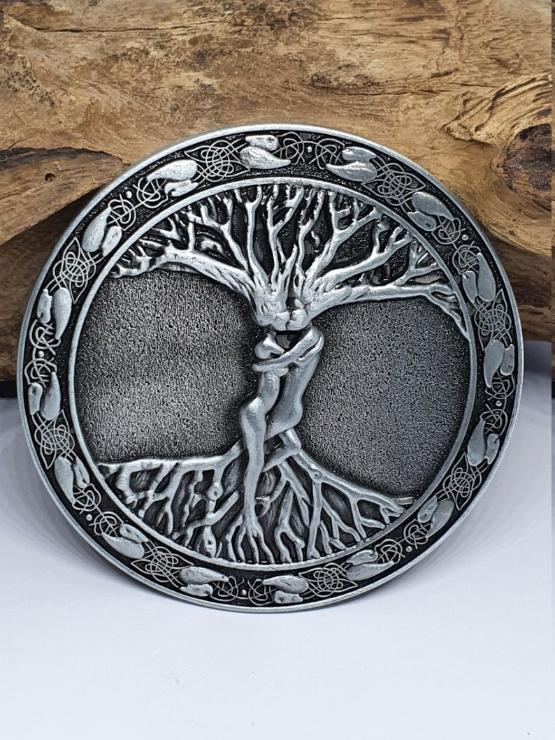 Belt Buckle Tree of Life Ash Elm Odins Arsk & Embla Norse Celt | Etsy