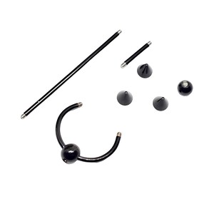 Black Trident Scaffold Piercing Fork Earring Industrial 14g (1.6mm ...