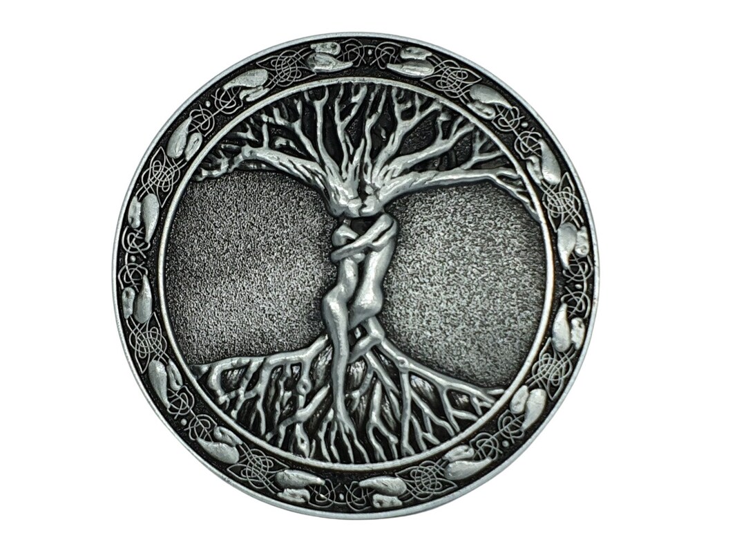 Belt Buckle Tree of Life Ash Elm Odins Arsk & Embla Norse Celt Buckle ...