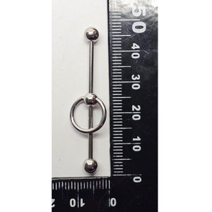 Scaffold Bar Ringed Barbell Industrial 13mm Ring 14g (1.6 Mm) 38mm ...