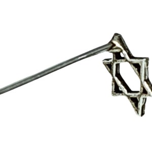 Star of David Nose Stud Mogen Shield of David 22g (0.6mm) Hexagram 925 ...