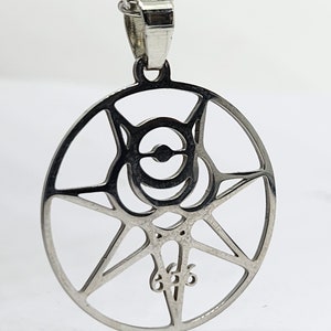 Thelema Sigil Amulet 666 Satanic Pendant Necklace Occultism Crowley ...