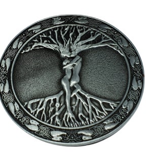 Belt Buckle Tree of Life Ash Elm Odins Arsk & Embla Norse Celt Buckle ...