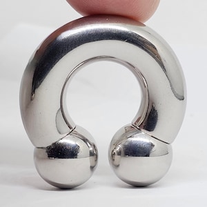 Horseshoe Prince Albert Jewelry Piercing 00g (10mm) 14mm Screw Ball CBB ...