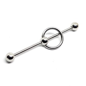 Scaffold Bar Ringed Barbell Industrial 13mm Ring 14g (1.6 Mm) 38mm ...
