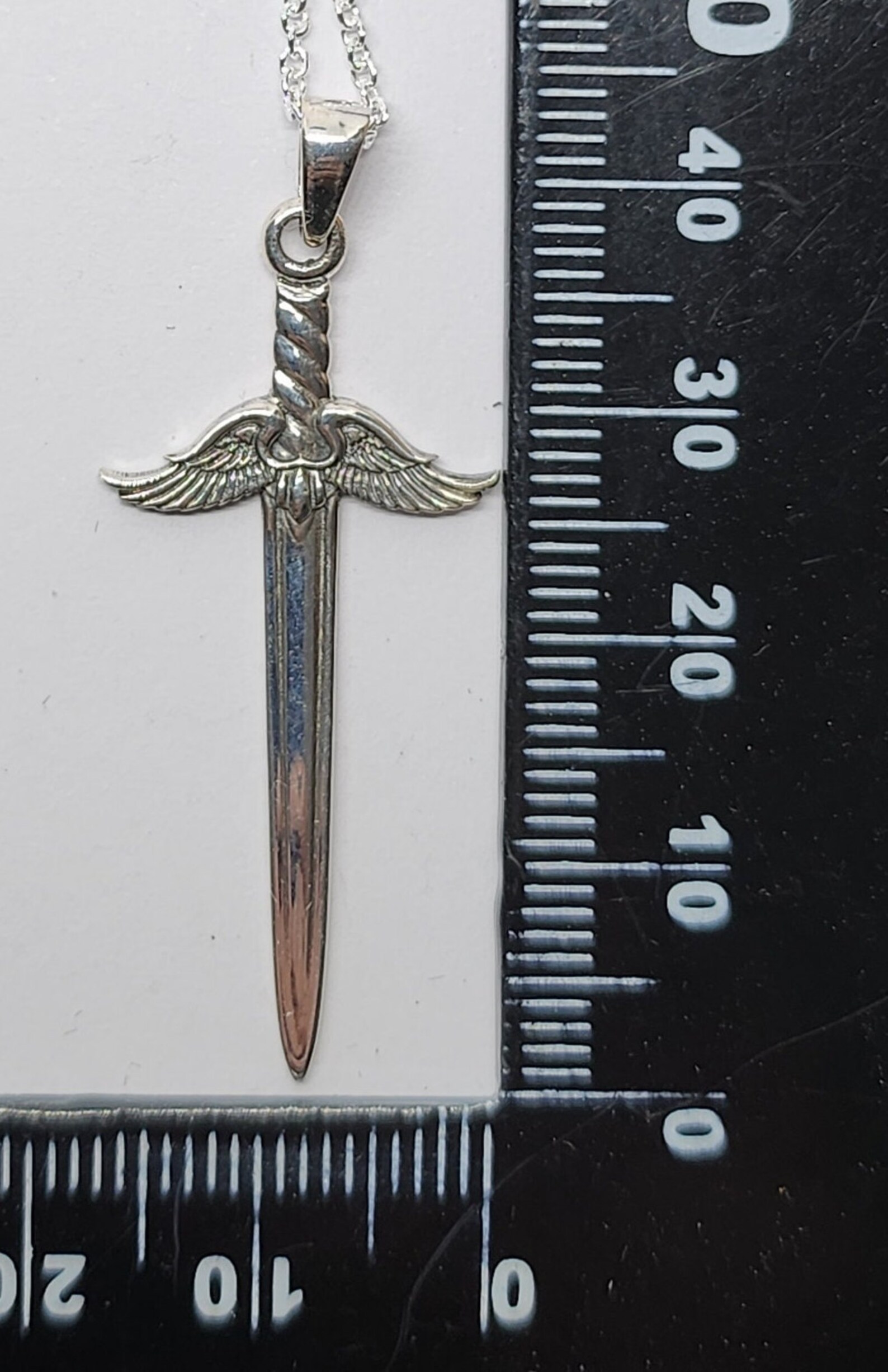 Winged Sword Pendant Necklace Archangel St Michael's Broadsword ...