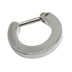 Flat Septum Clicker Piercing 16g (1.2mm) Rhodium Plated Brass Earring ...