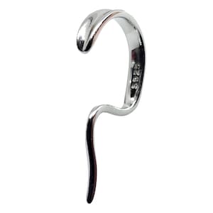 Lip Curl Labret Cuff Lippy Lip Large 925 Sterling Silver Feed in Cuff ...