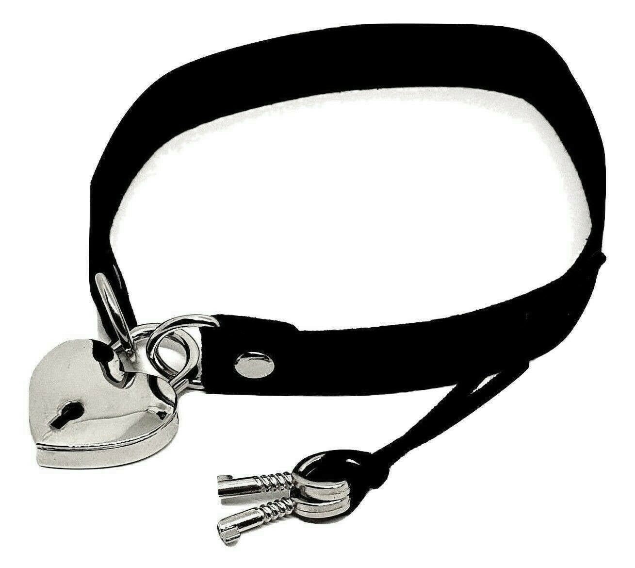 Black Heart Padlock Choker Two Keys Black Heart Lock Choker - Etsy