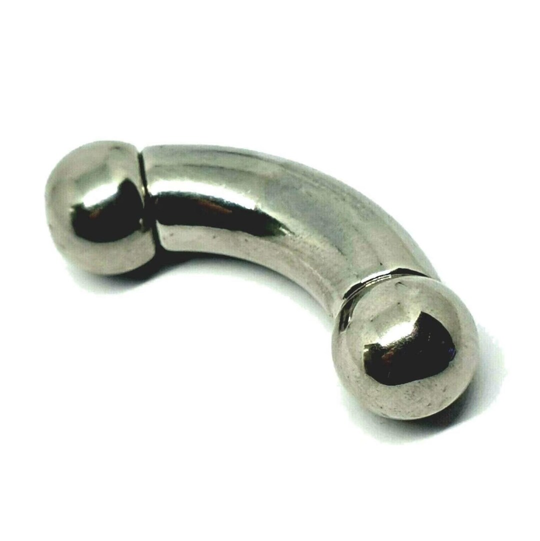 Prince Albert Curved Bar 0g (8mm) Prince Albert Large Gauge 10mm Ball ...