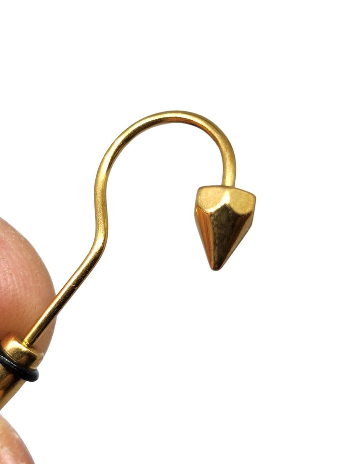 Spike Hook Earring Bar Cone 18g (1.0mm) Gold 316L Steel Jewellery Lobe ...