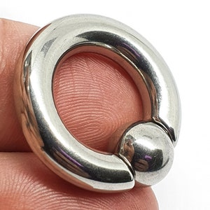 Prince Albert Piercing Easy Fit Heavy Gauge BCR 28mm 2g (6mm) CBR 10mm Ball Closure Ring 316L PA ...