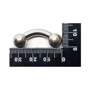 Prince Albert Curved Bar 4 Gauge 10mm Balls 316L Surgical Steel Body ...