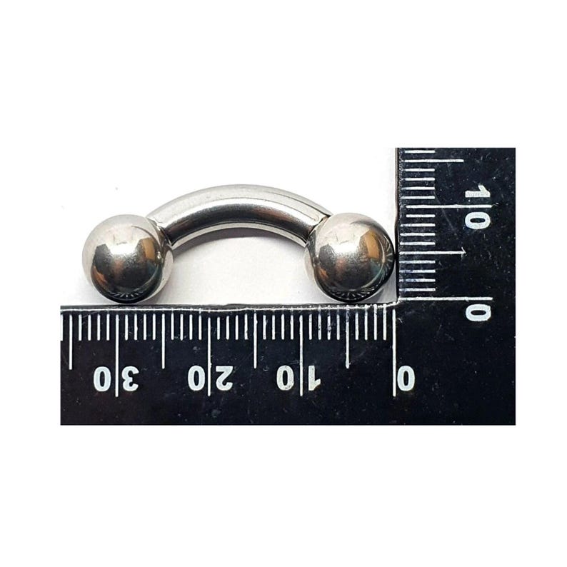 Prince Albert Curved Bar 4 Gauge 10mm Balls 316L Surgical Steel Body ...