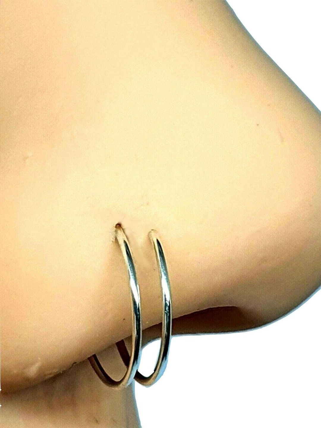 Nose Ring Double Wire Nose Coil Twin Ring 8mm 22g 0.6mm 925 - Etsy