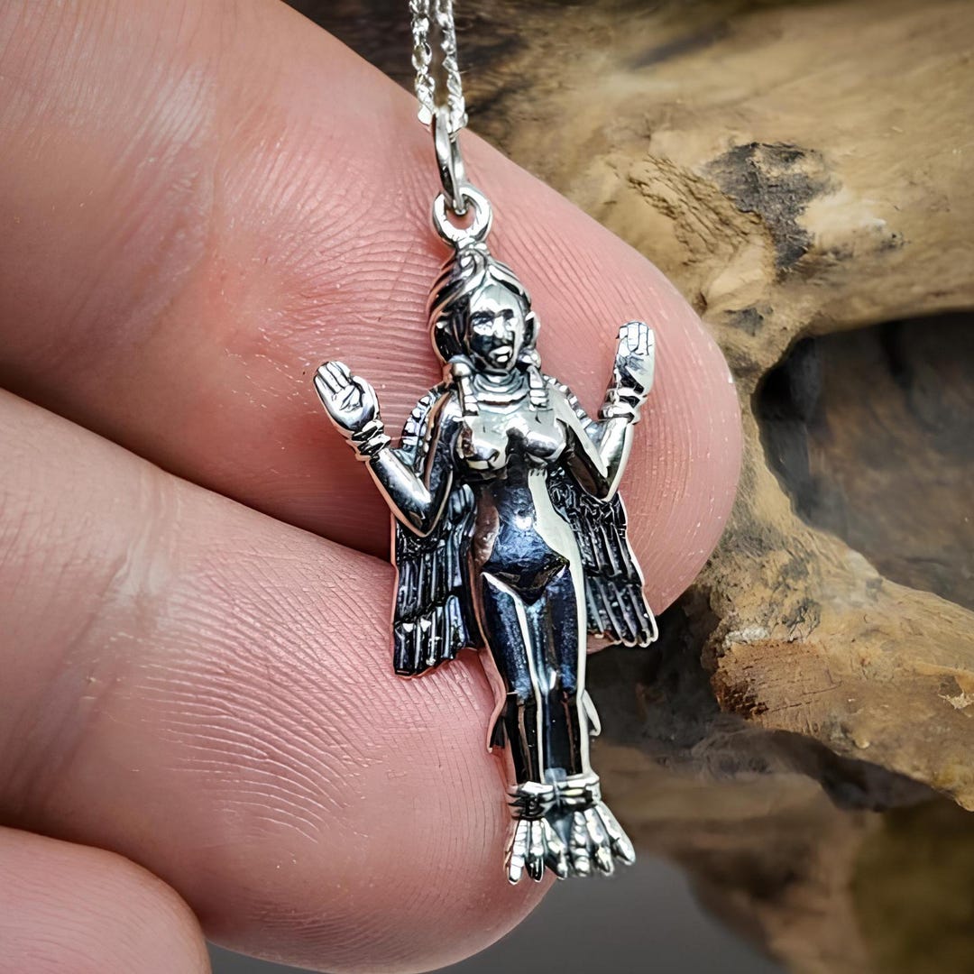 Lilith Pendant Sumerian Inanna Goddess 925 Sterling Silver Necklace ...