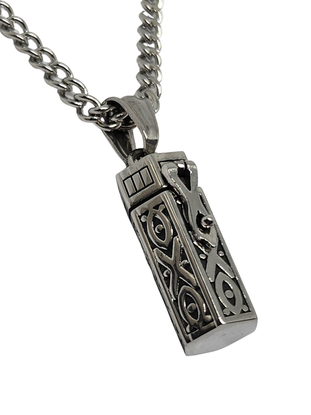 Memorial Taweez Necklace Pendant Locket Vial Tabeez Necklace Stainless ...