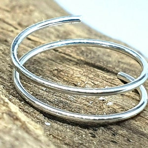 Nose Ring Double Wire Coil Twin Ring 8mm 925 Sterling Silver Body ...