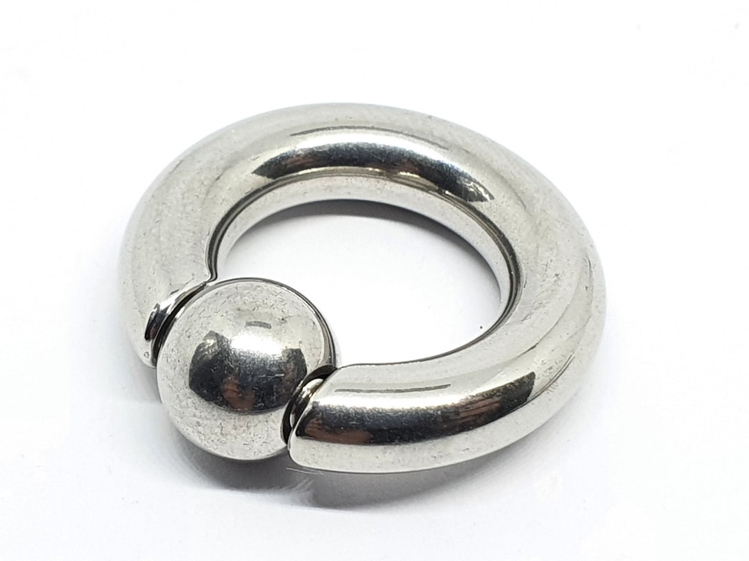 Prince Albert Piercing Easy Fit Heavy Gauge BCR 28mm 2g (6mm) CBR 10mm Ball Closure Ring 316L PA ...