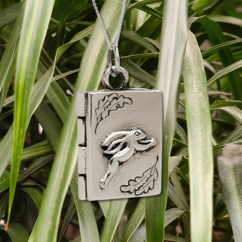 Silver Book Locket - Etsy