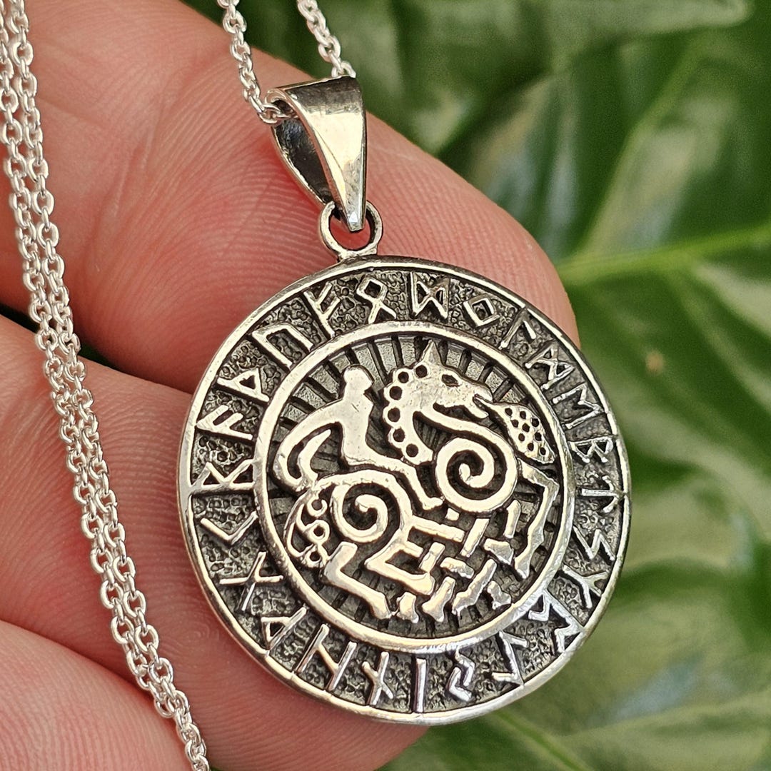 Odins Sleipnir Pendant Necklace 925 Sterling Silver 8 Legged Mythical ...