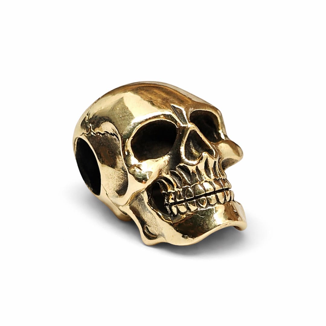 Skull Bead Bronze Dreadlock Beard Jewelry Gothic Biker Hair Accessory ...