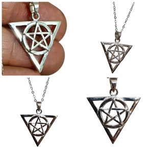 Witchcraft 1st Degree Witch Pendant Necklace 18" Chain - Esoteric Pagan ...