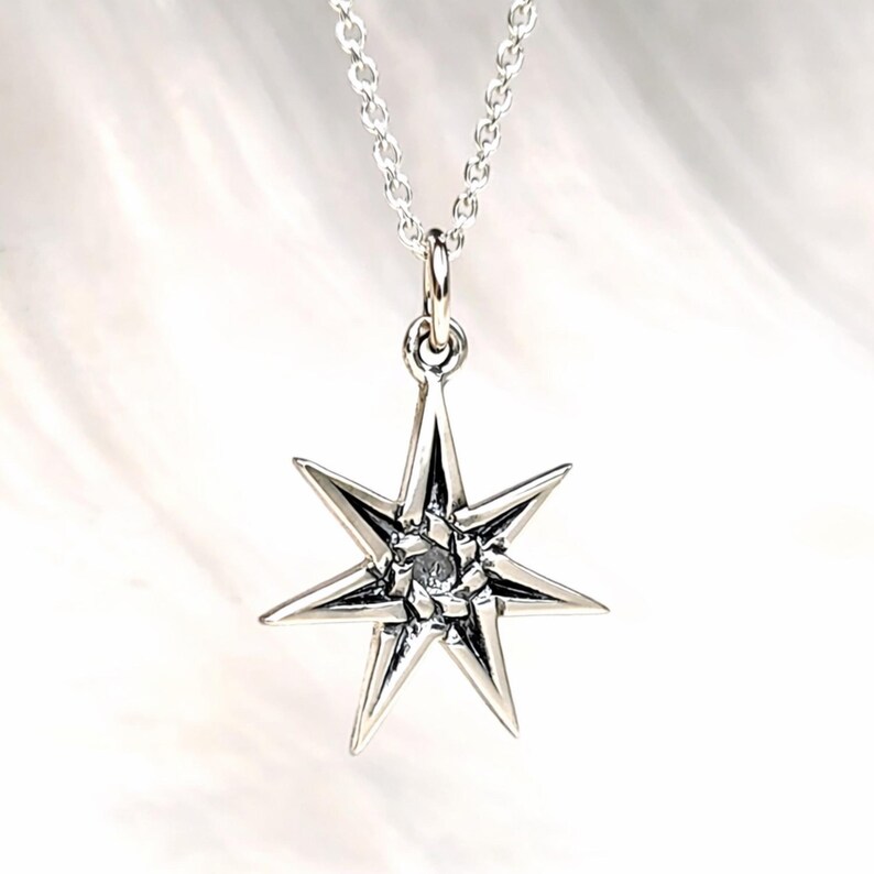 Elven Star Heptagram Pendant Necklace Magic Faery Star 925 Sterling ...
