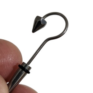 Spiked Hook Piercing, Upper Helix. Nose Ear or Where You Require This 18g 1.0mm 316L Surgical ...