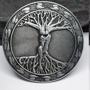 Belt Buckle Tree of Life Ash Elm Odins Arsk & Embla Norse Celt Buckle ...
