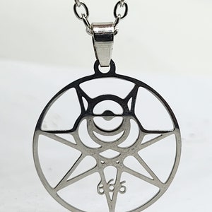 Thelema Sigil Amulet 666 Satanic Pendant Necklace Occultism Crowley ...