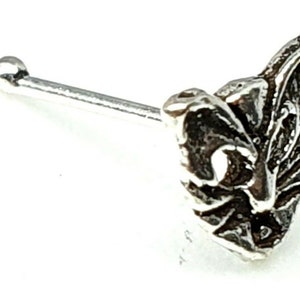 Cat Nose Stud Piercing Happy Cat Face Whiskers 22g (0.6mm) 925 Sterling ...