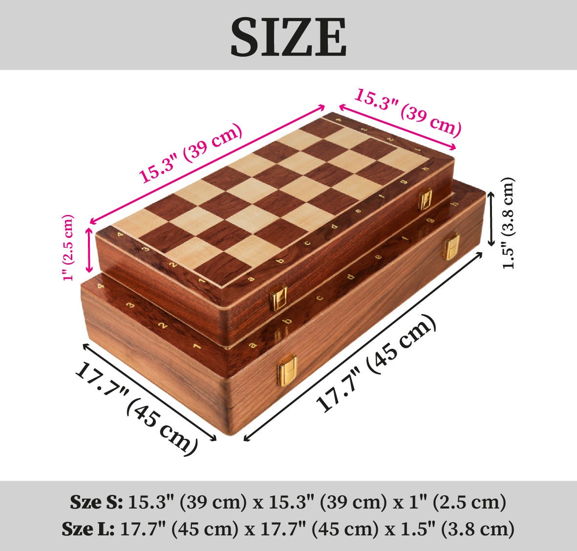 Chess Set With Storage, Engraved Chess Board, Personalized Chess Board ...