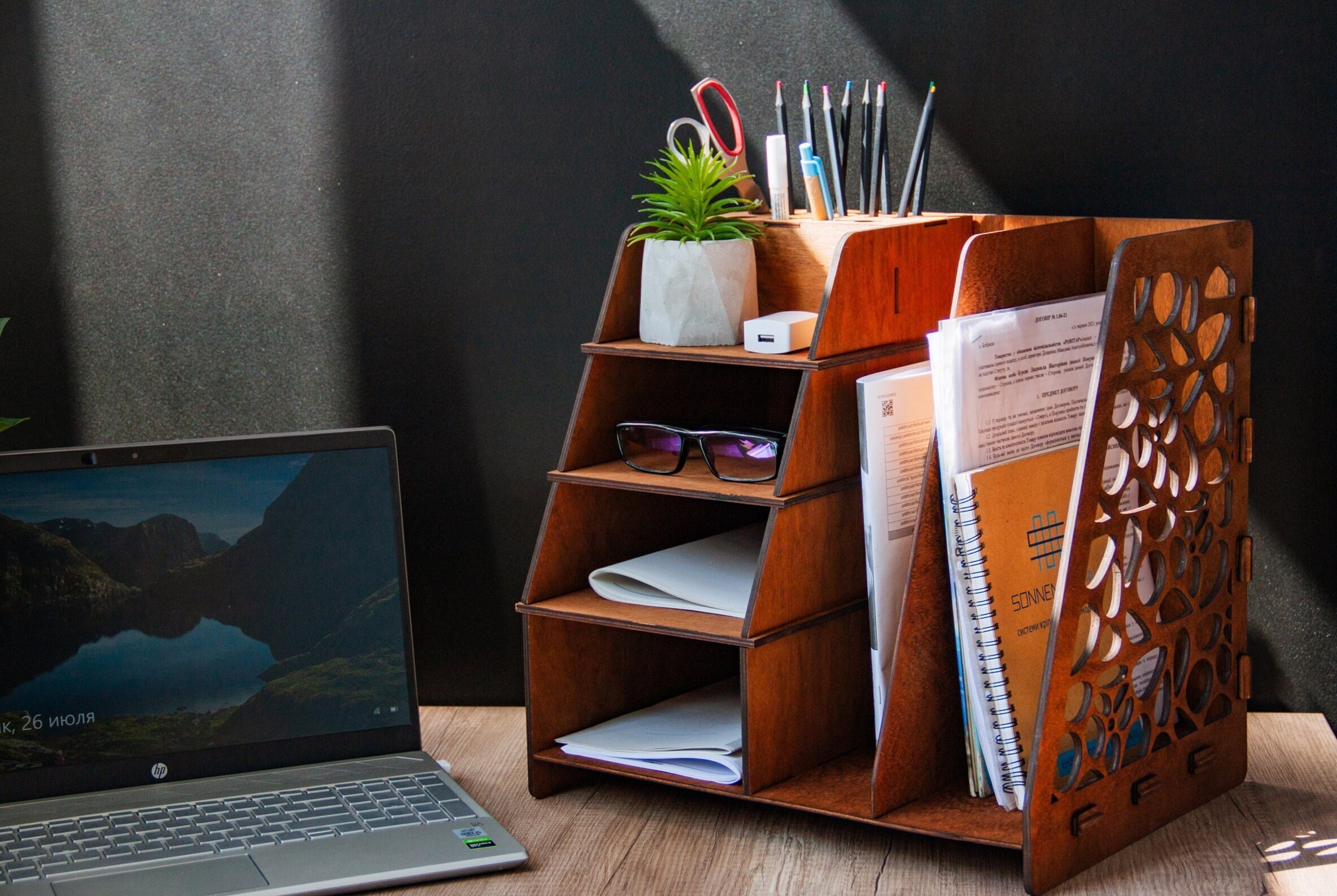 Personalized Desk Organizer Custom Desk Organizer Desk - Etsy