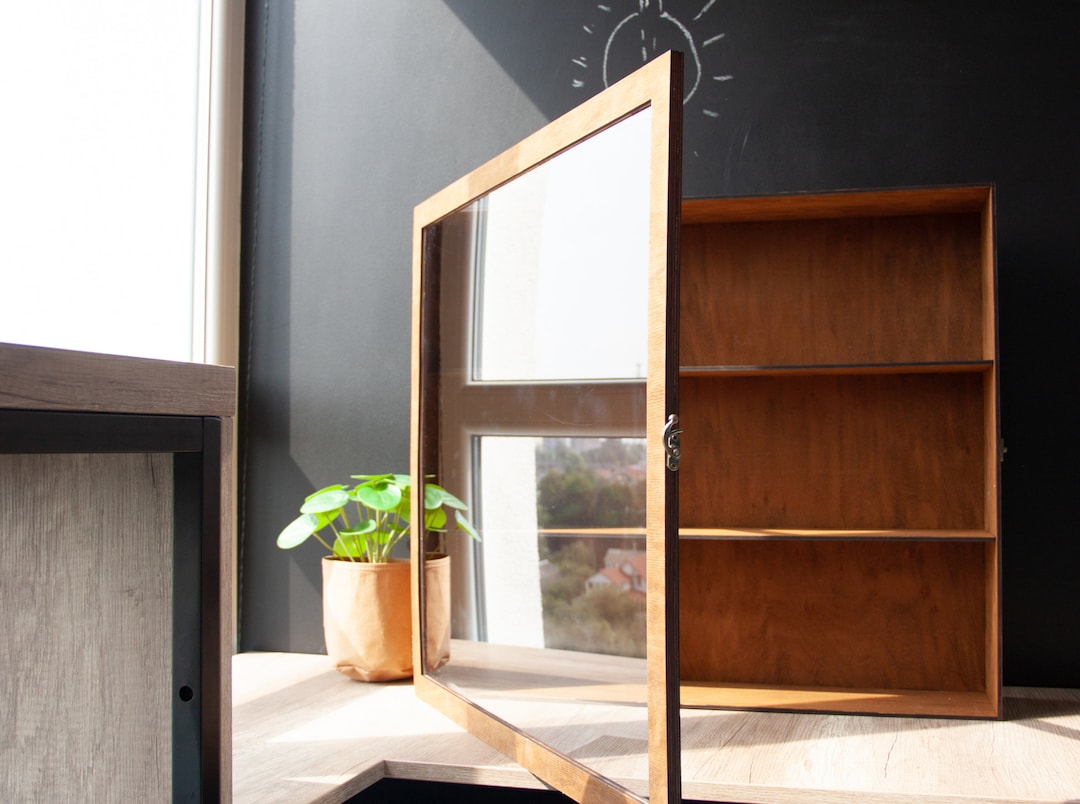 Display Shelf for Collectables, Display Cabinet With Glass Door ...