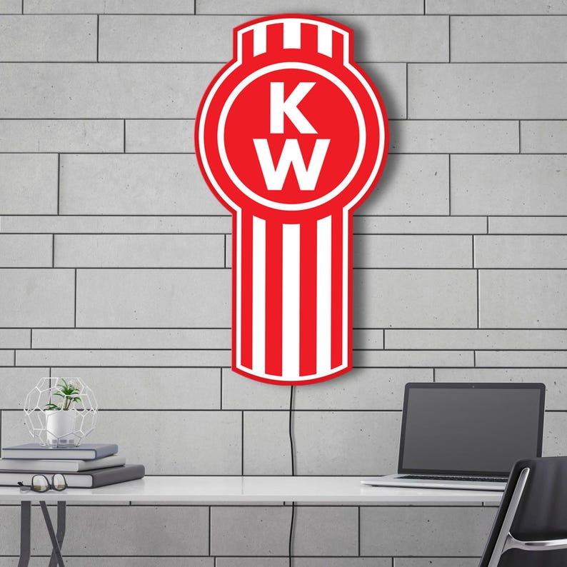 Kenworth Led Sign, Kenworth Wall Sign, Kenworth Logo Light up Sign, Car ...