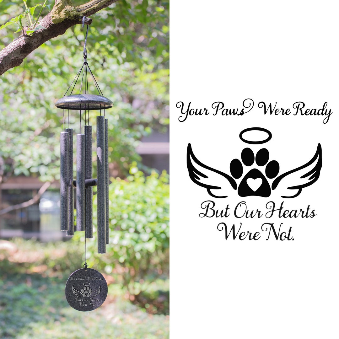 Your Paws Were Ready Wind Chimes Memorial for a Dog Pet Loss - Etsy