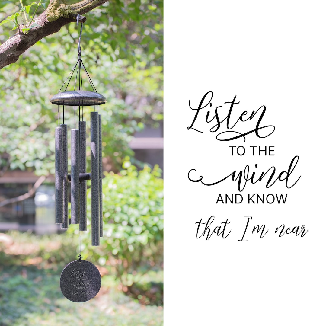 Listen to the Wind Chime, Engraved Windchimes, Remembrance Wind Chimes ...