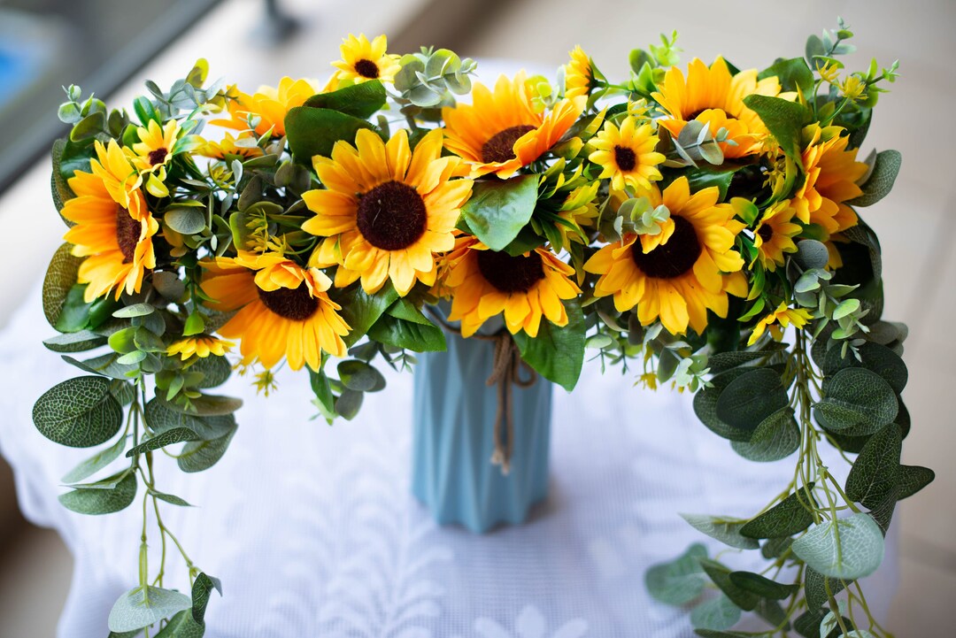 Sunflower Centerpieces for Dining Table, Sunflower Wedding Decor, Arch ...