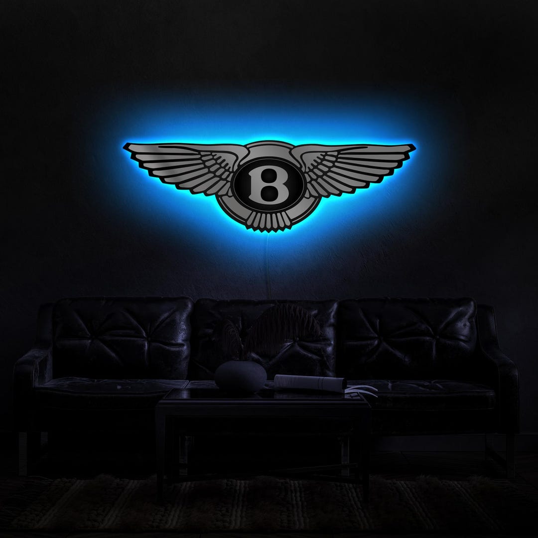 Bentley Logo Sign, Car Logo Led Sign, Bentley Wall Sign, Bentley Led ...