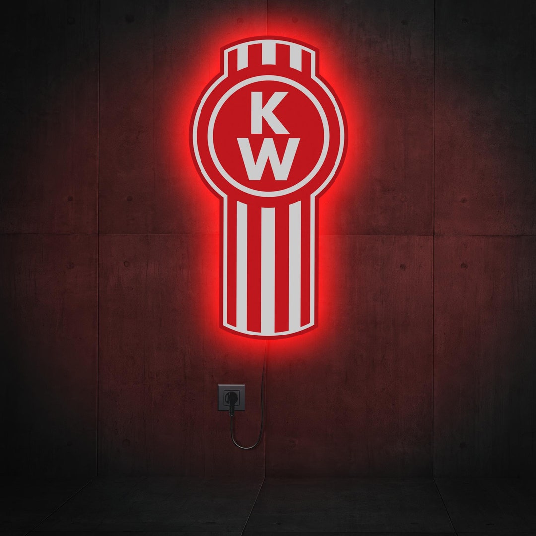 Kenworth Led Sign, Kenworth Wall Sign, Kenworth Logo Light up Sign, Car ...