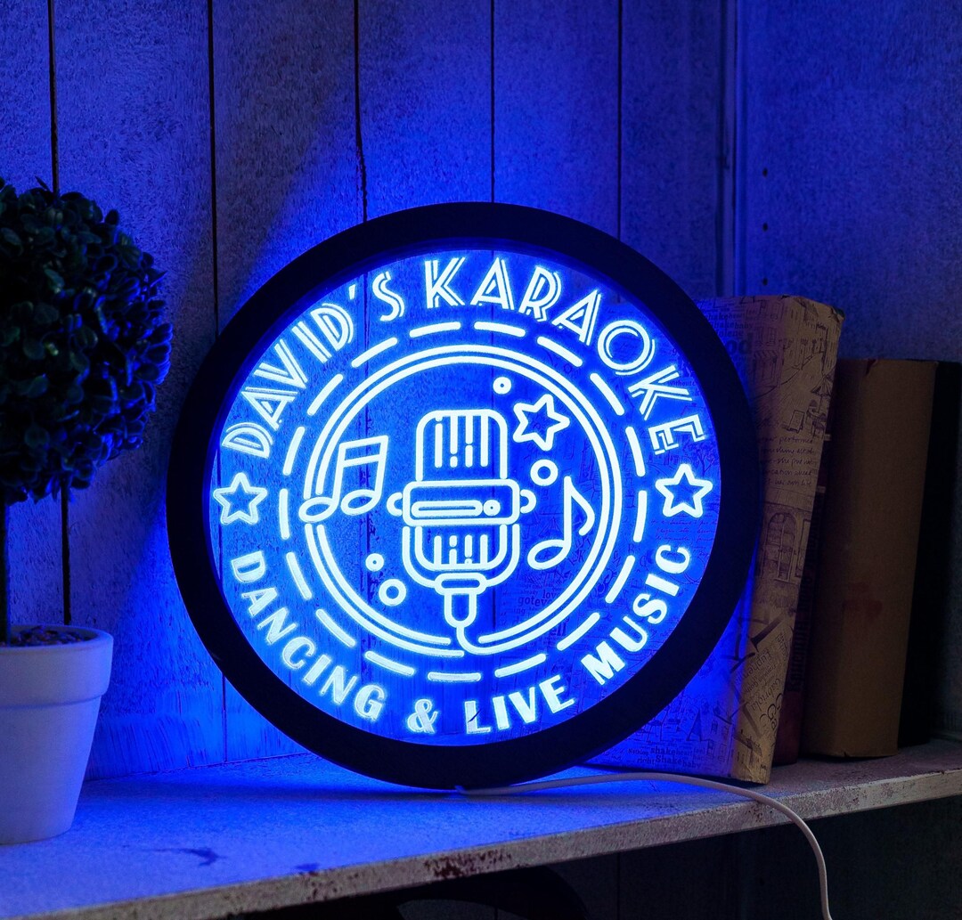 Karaoke Led Neon, Karaoke Bar Sign, Custom Bar Neon Sign, Karaoke Wall ...