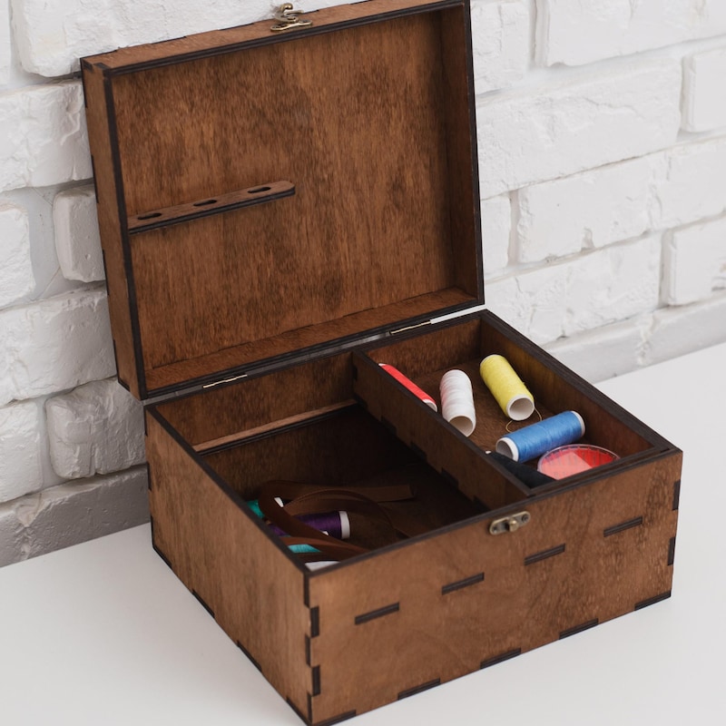 Wooden Sewing Box - Etsy