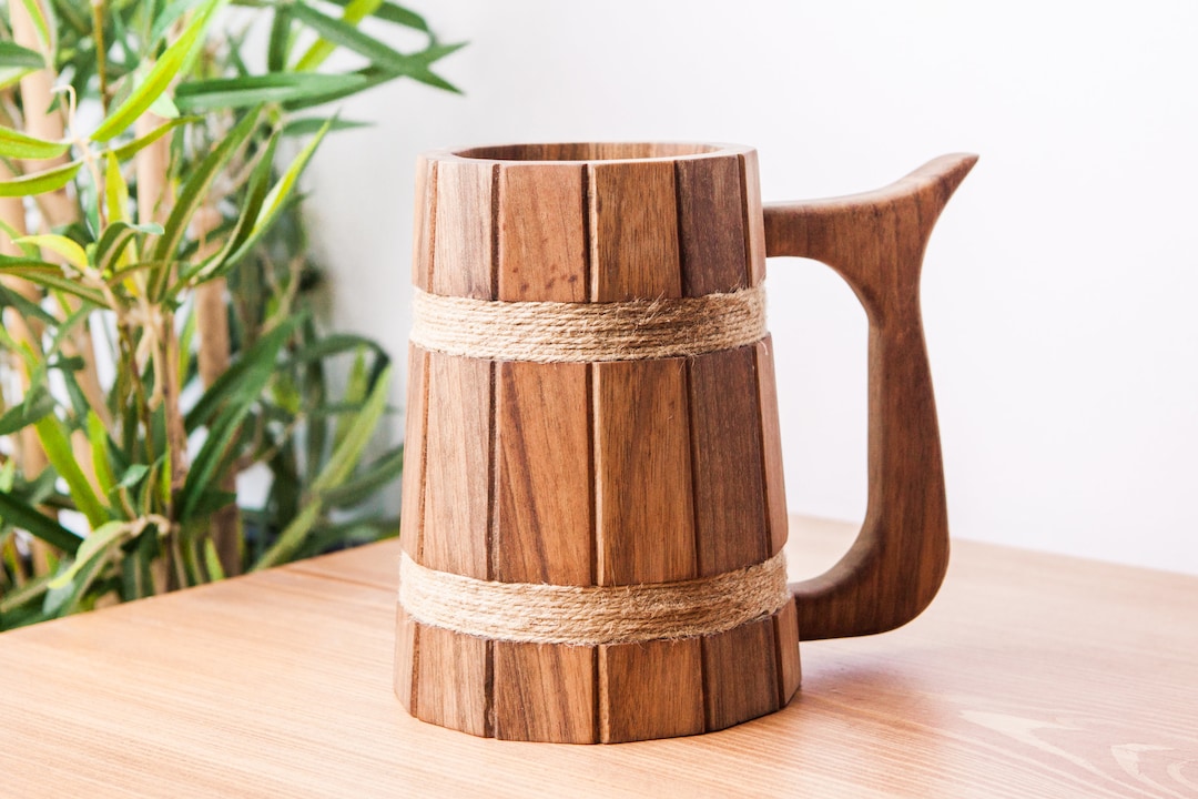 Viking Beer Mug, Wooden Beer Tankard, Engraved Beer Mug, Wooden Tankard ...