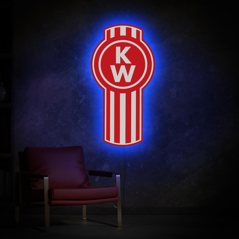 Kenworth Led Sign, Kenworth Wall Sign, Kenworth Logo Light up Sign, Car ...