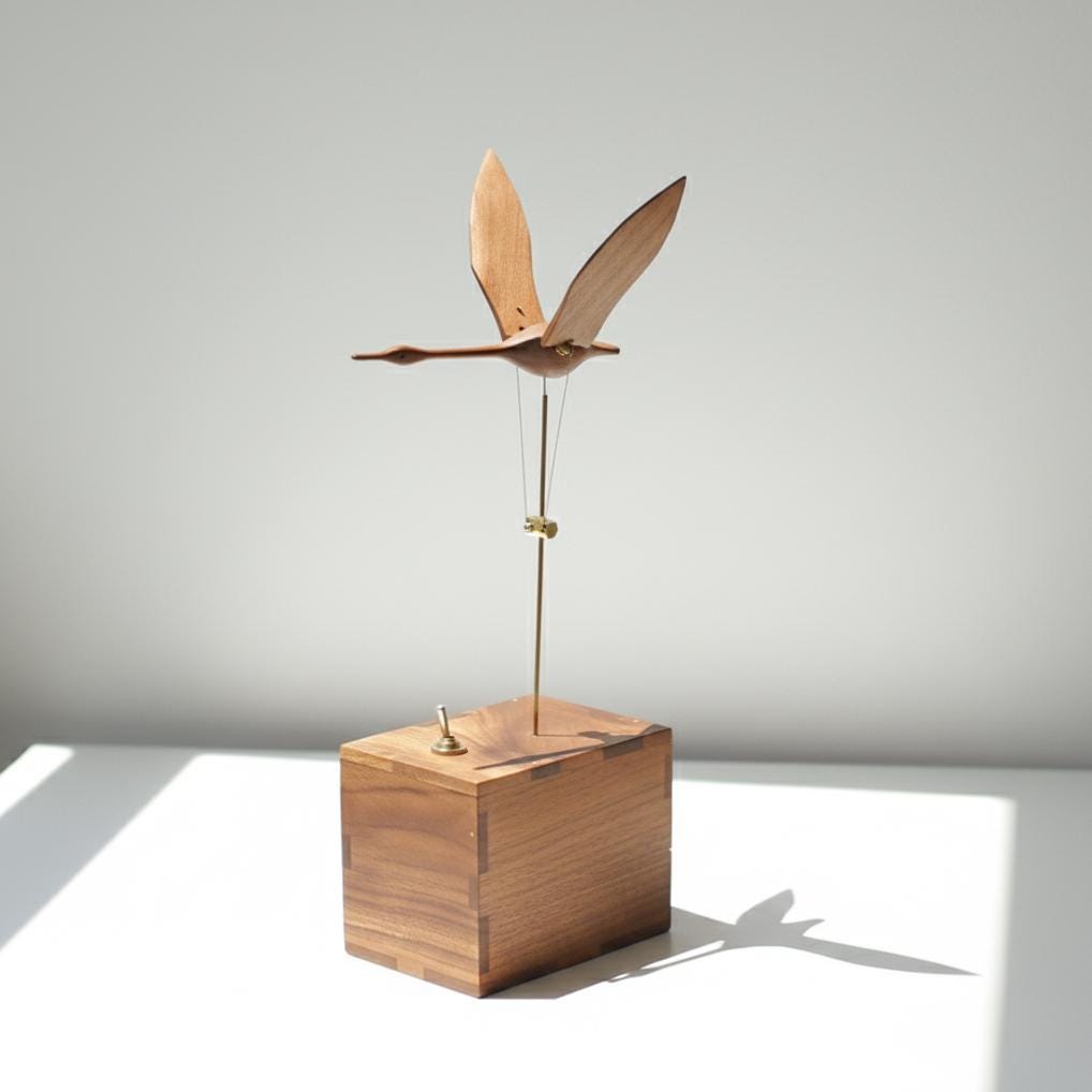 Wooden Bird Automation, Wooden Swan Automata, Wooden Flying Bird ...