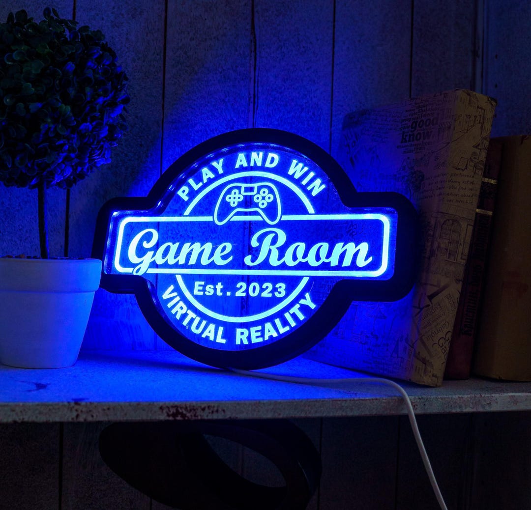 Custom Gamer Neon Light, Custom Gamer Neon Sign, Game Room Neon Sign ...