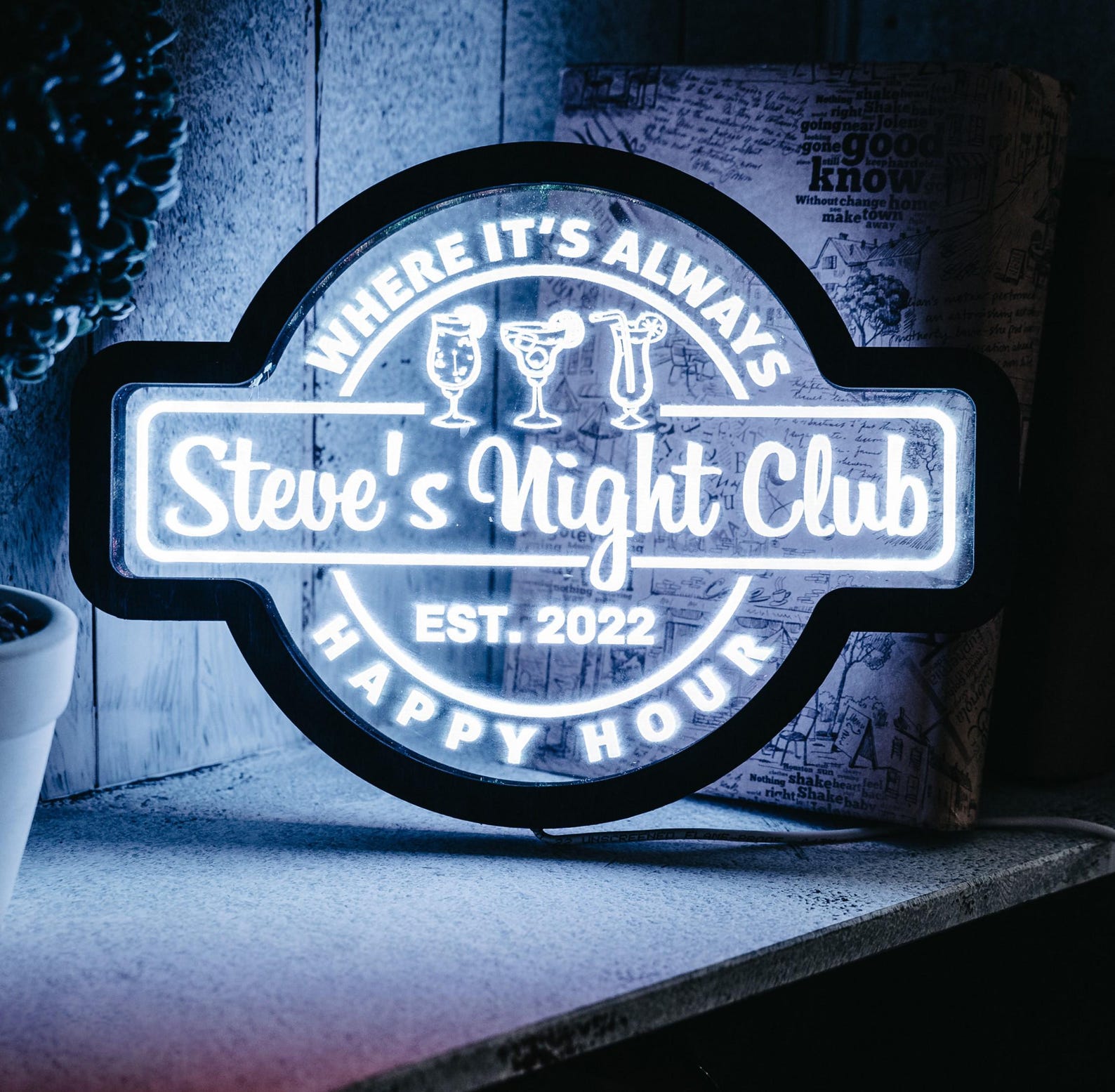 Night Club Neon Sign, Night Club Lights, Club Name Sign, Club Led Sign ...